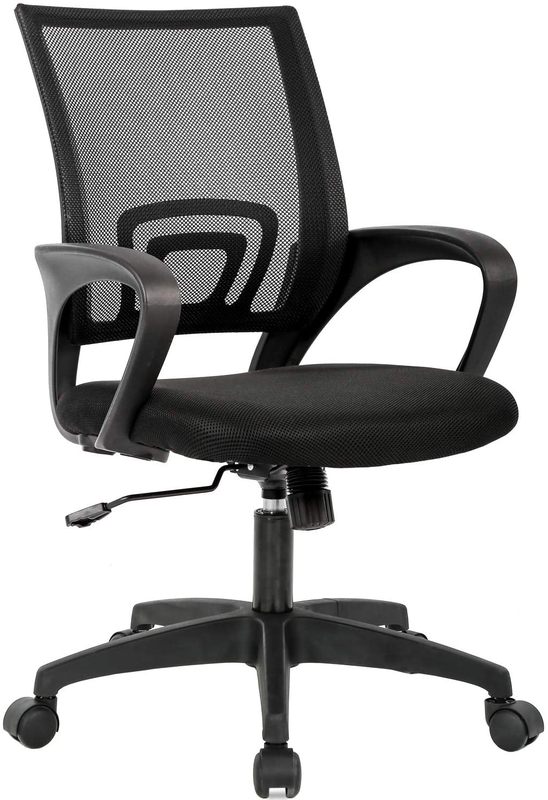 Black 220 | Smile Mart Adjustable Mid Back Mesh Swivel Office Chair