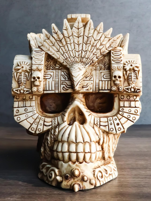 Ebros Aztec Empire Emperor Montezuma Skull Statue Tenochtitlan🤙 ...