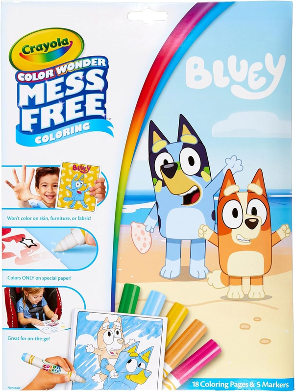 Bluey Color Wonder Coloring Set, 18 Bluey Coloring