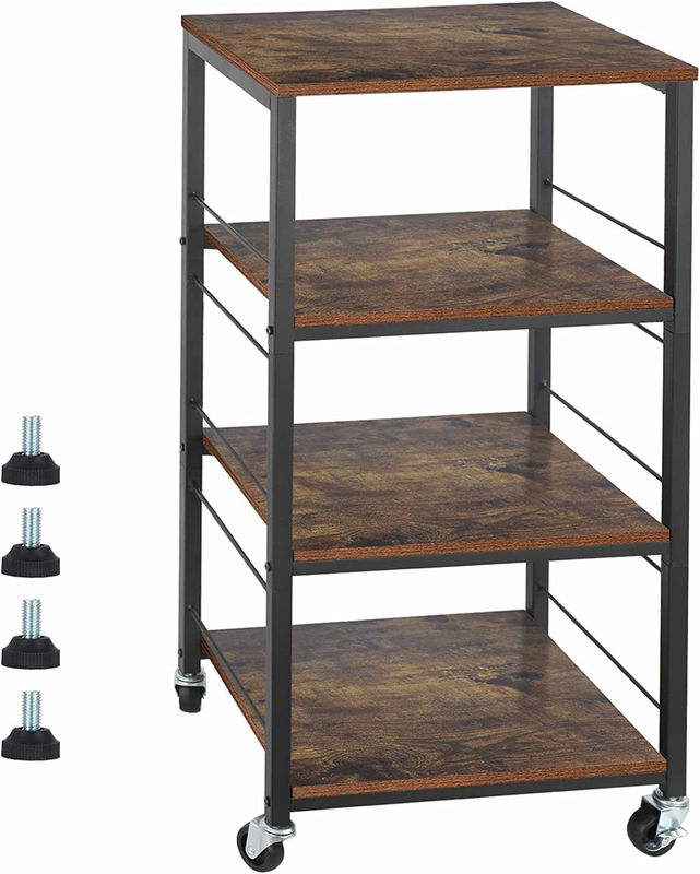 Kitchen Storage Cart Small Baker'S Rack 4 Tier