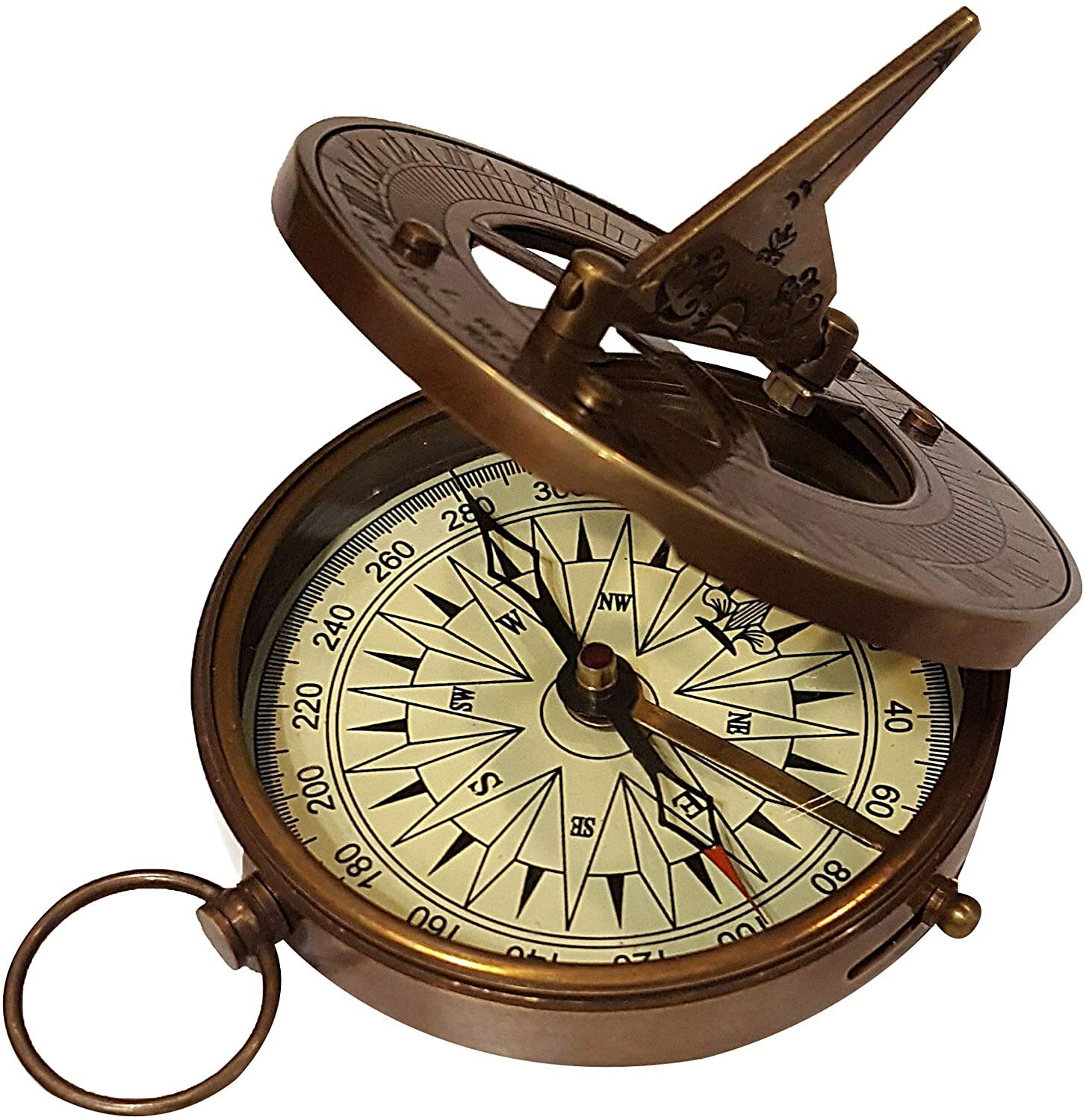 Купить Компас Vintage Nautical Sundial Compass Round Brass Finish ...