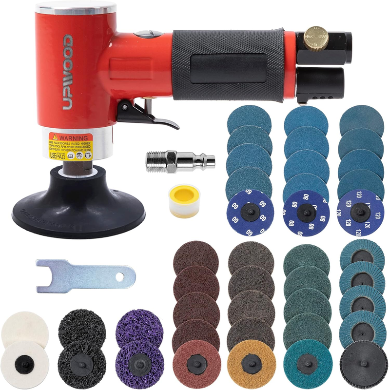 3Inch Air Sander Angle Grinder with Roll Lock Wheel Set, Pneumatic ...
