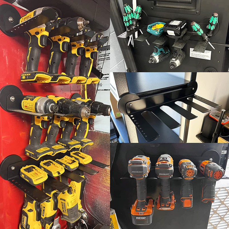 Magnetic Power Tool Organizer, Utility Storage Rack Shelf with Screwdr ...