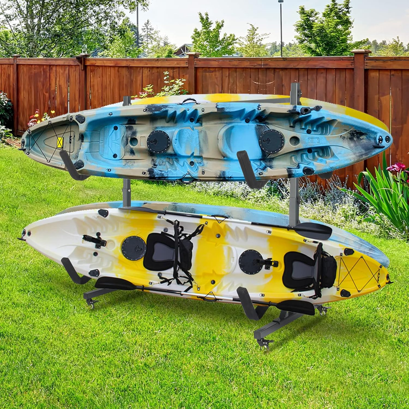 Bonnlo Kayak Stand Freestanding Storage Rack for Kayak Canoe Boat Padd ...
