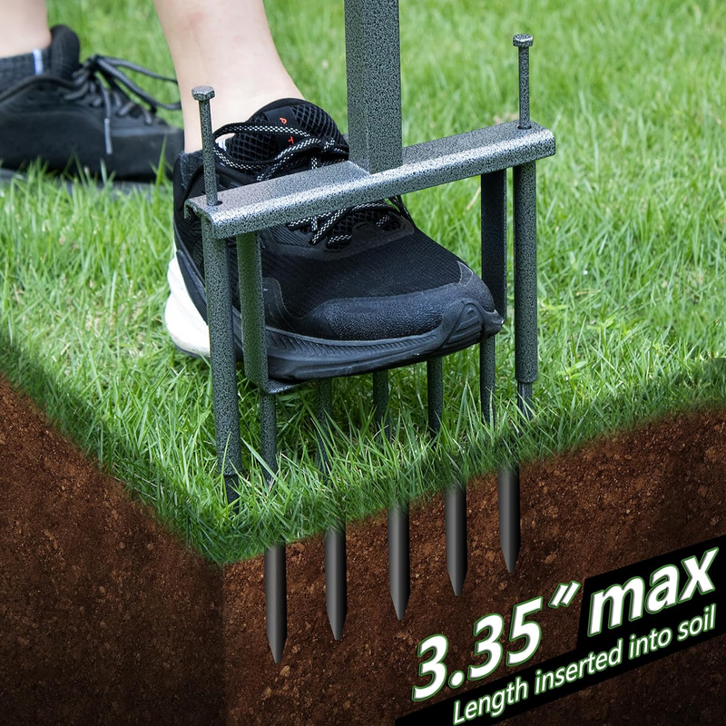 Lawn Aerator with Spring-Loaded Mechanism, Upgraded Grass Aerator Lawn ...