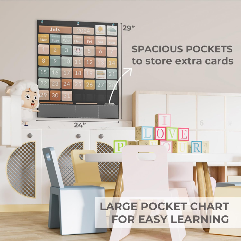 The Ultimate Classroom Calendar Pocket Chart for Kids - Simplified Cal ...