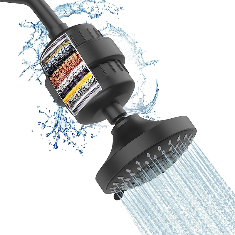 Shower Head and 15 Stage Shower Filter Combo,