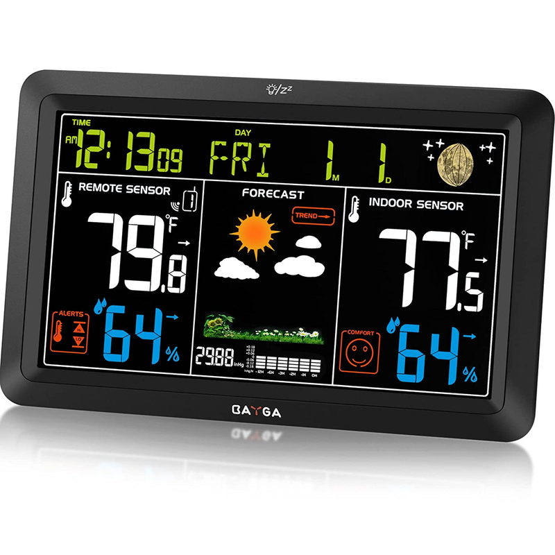 Atomic Hi | Bayga Indoor Outdoor Thermometer Weather Station