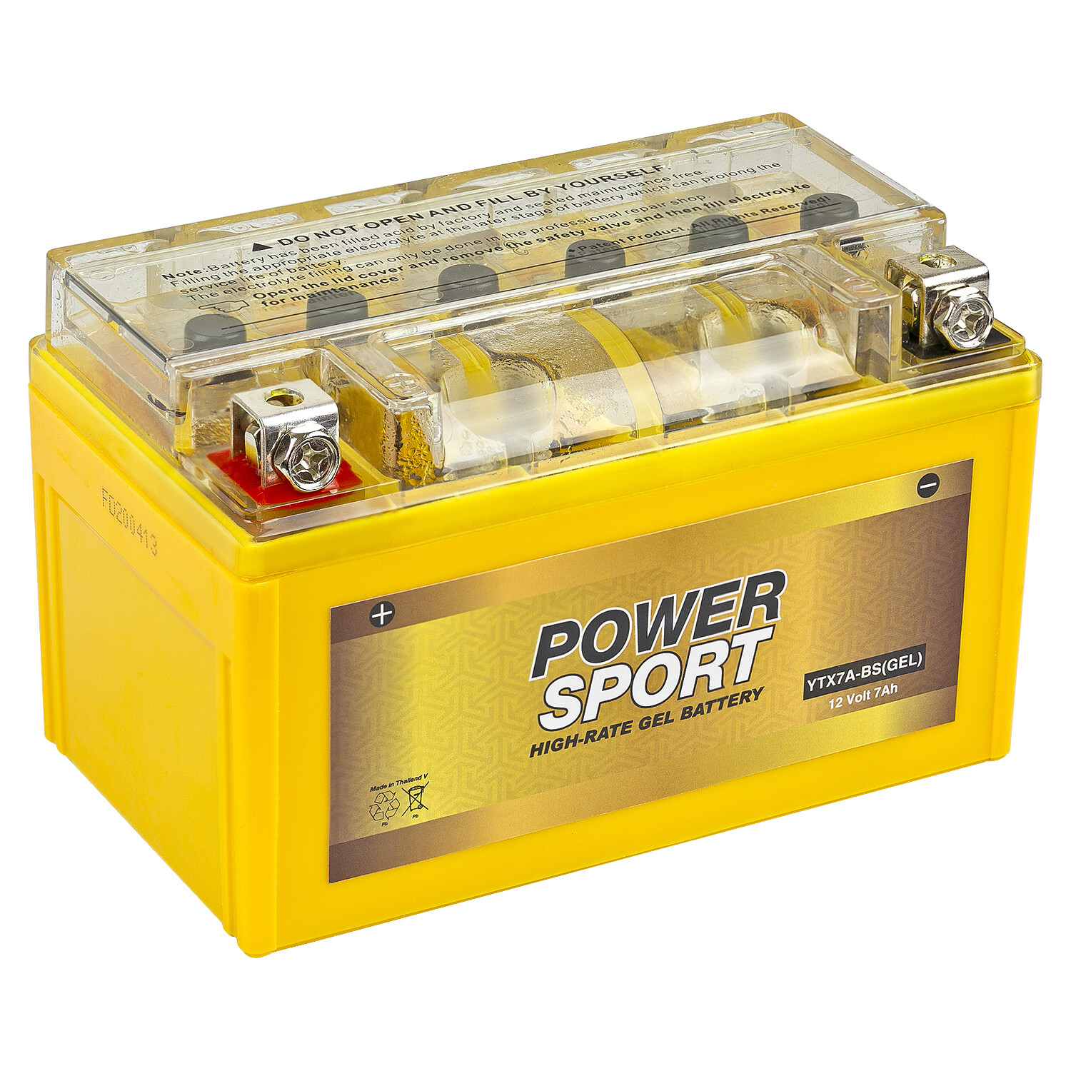 Yuasa Ytx7a-bs Gel Motorcycle Replacement Battery - 12v 7ah - New Ytx7a ...