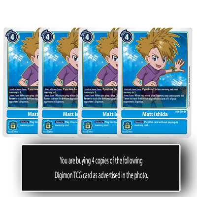 Matt Ishida - BT1-086 R - Rare Digimon TCG Card Playset BlueのeBay公認海外通販｜セカイモン
