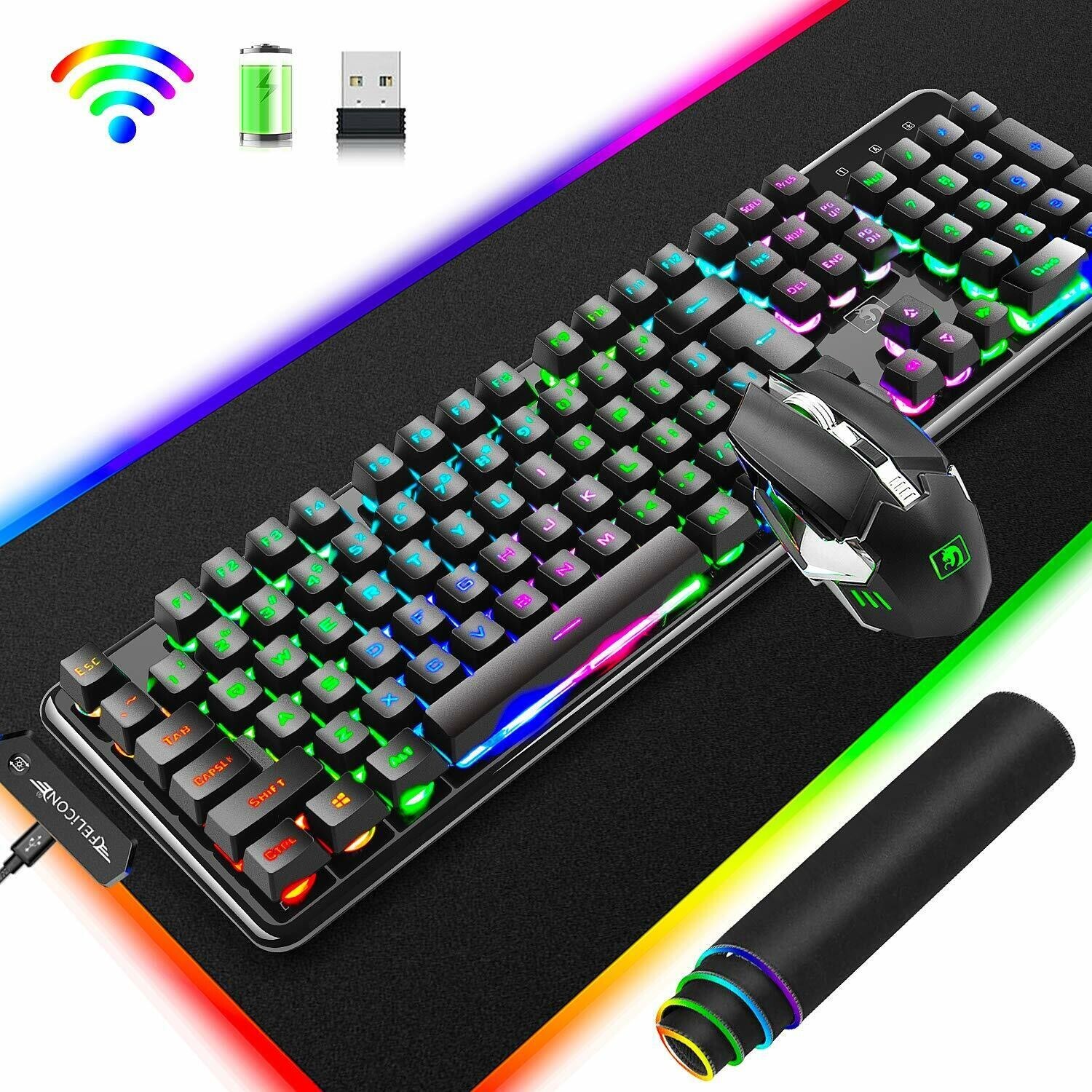 Mouse And Rgb | 3 In 1 Wireless Gaming Keyboard