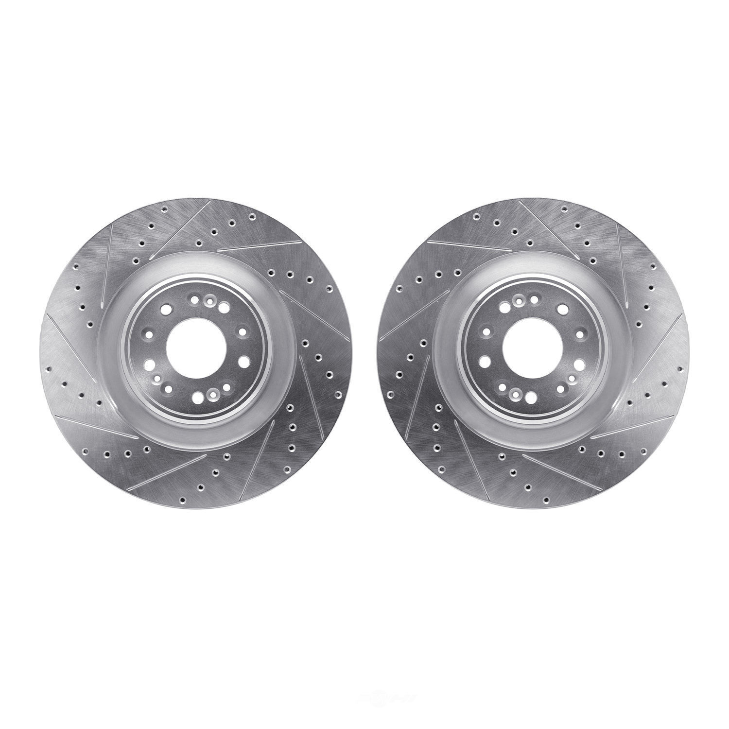 Disc Brake Rotor Set-Rotors-Drilled and Slotted-Silver DFC 7002-10000 ...