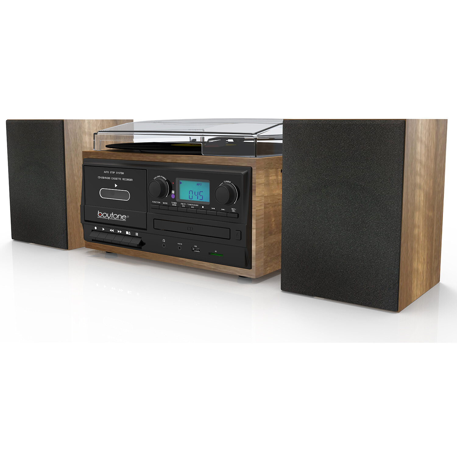 Bluetooth Record Player Turntable, CD Player, Convert LP