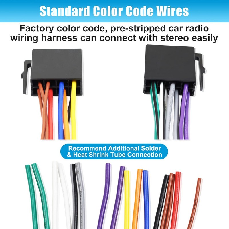 Universal ISO Car Radio Stereo Wiring Harness Adapter, Car Audio Video ...