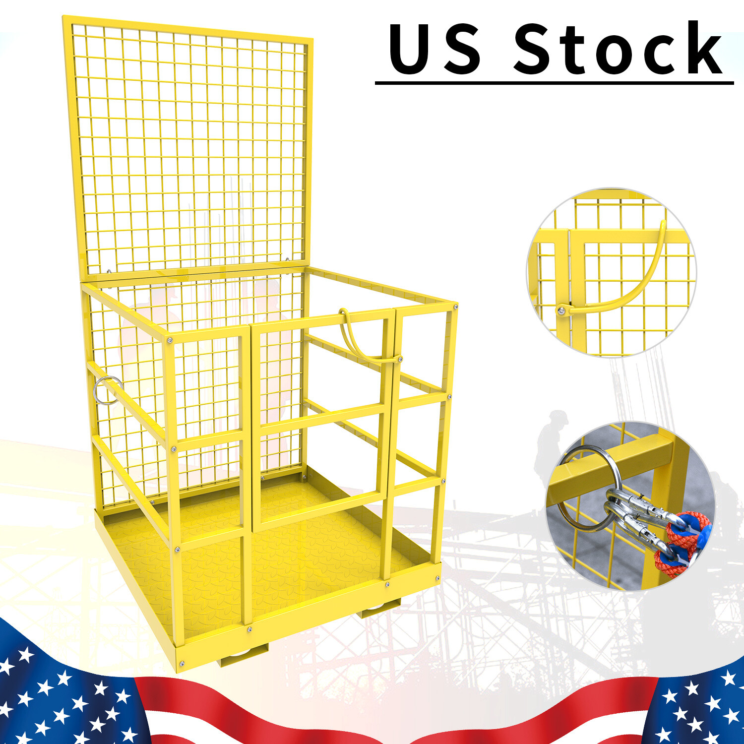Work Platform Basket | 45x43'' Forklift Safety Cage