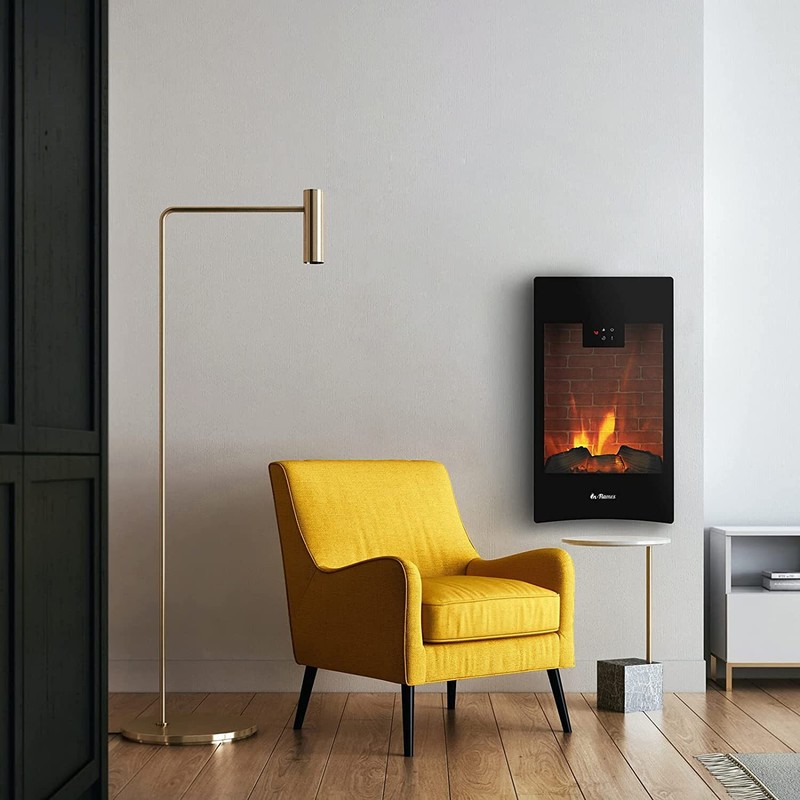 Chimenea Eléctrica Vertical Montada En Pared De 28