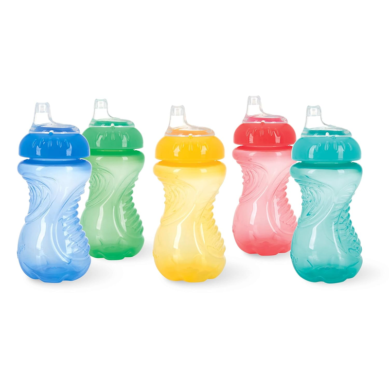 No-Spill Gripper Cup Sippy Cup for Baby and Toddler 10 Ounce Colors ...