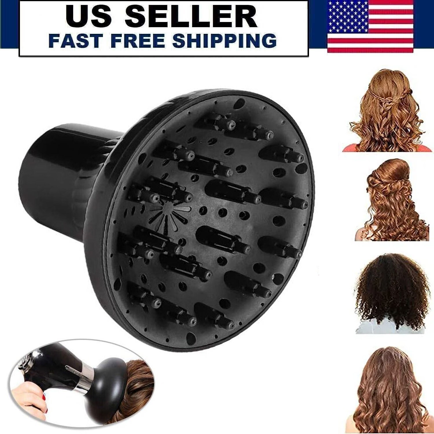Diffuser Attachment Curly Universal Hair Hair Dryer