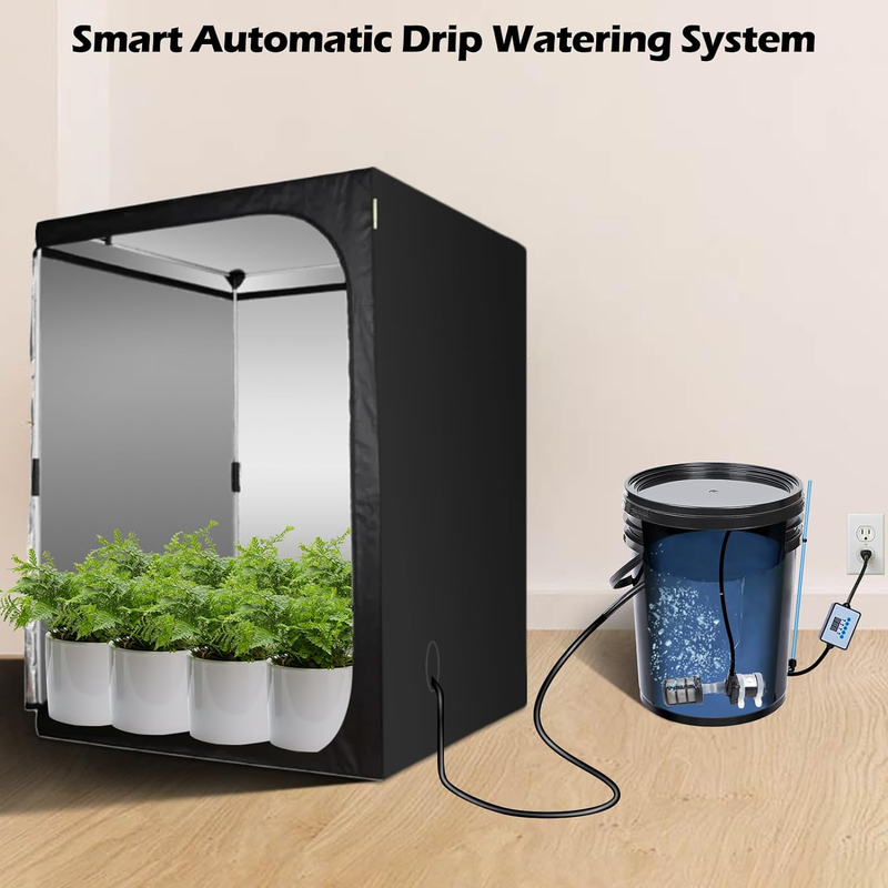 Automatic Drip Irrigation System Kits with 5 Gal Reservoir, Timer, Wat ...