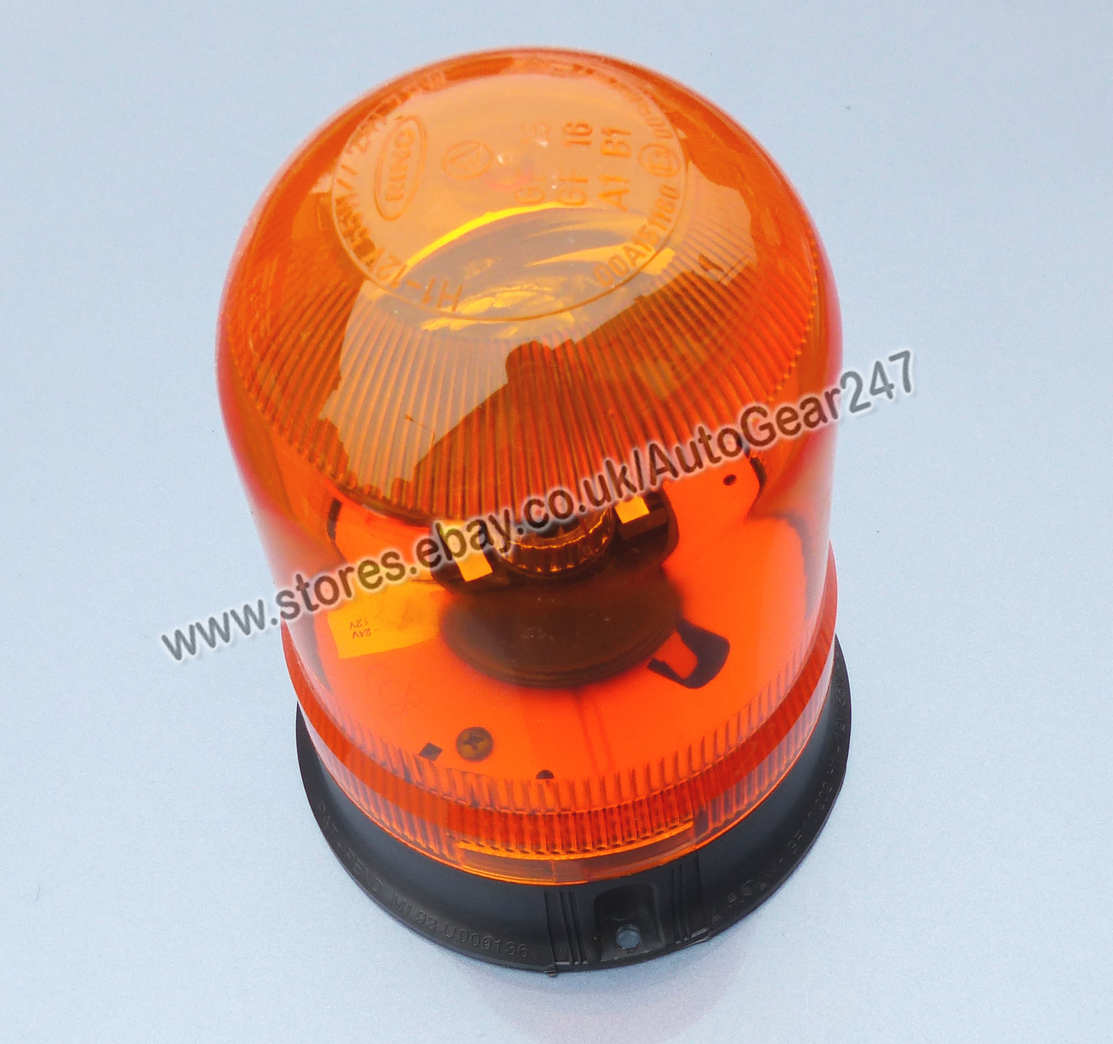 Dual Voltage Car Truck 12v 24v Rotating Revolving Amber Orange Beacon ...