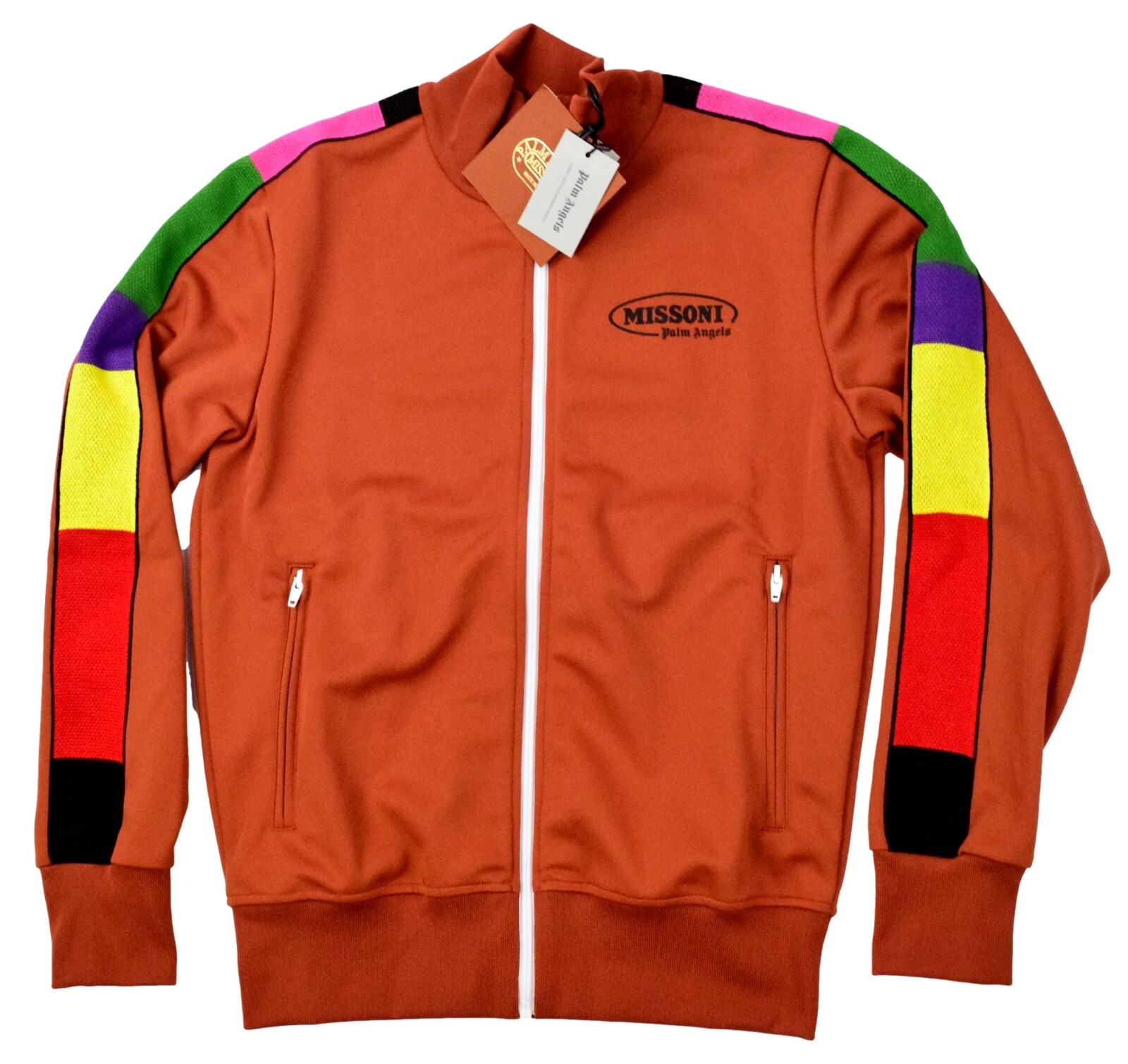 PALM ANGELS x MISSONI Men's 'Logo' Track Jacket Orange M PALM ANGELS x MISSONI Men's 'Logo' Track Jacket Orange M