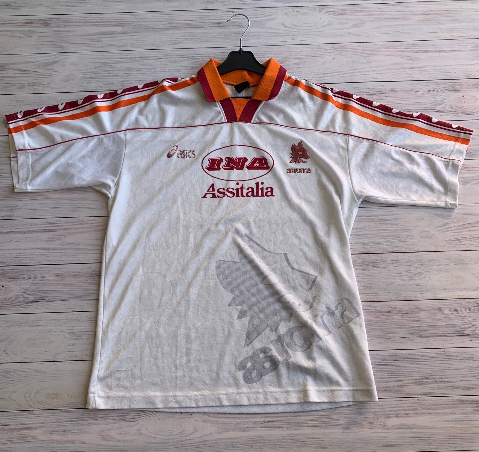 AS Roma 1995-1996 Away football shirt jersey trikot maglia AS Roma 1995-1996 Away football shirt jersey trikot maglia
