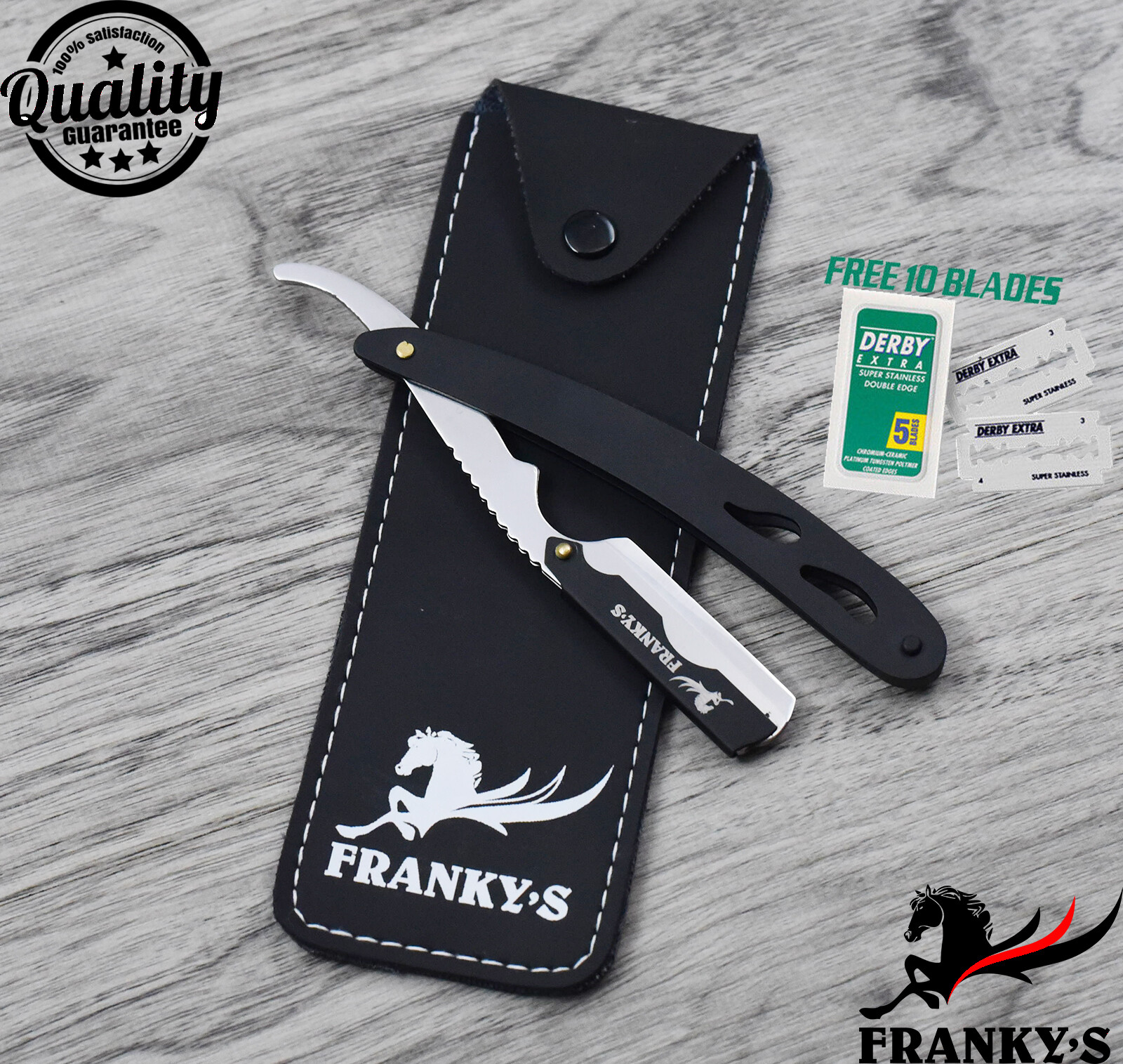 Barber Cut Throat Straight Razor Beard Shaving Knife Stainless STEEL ...