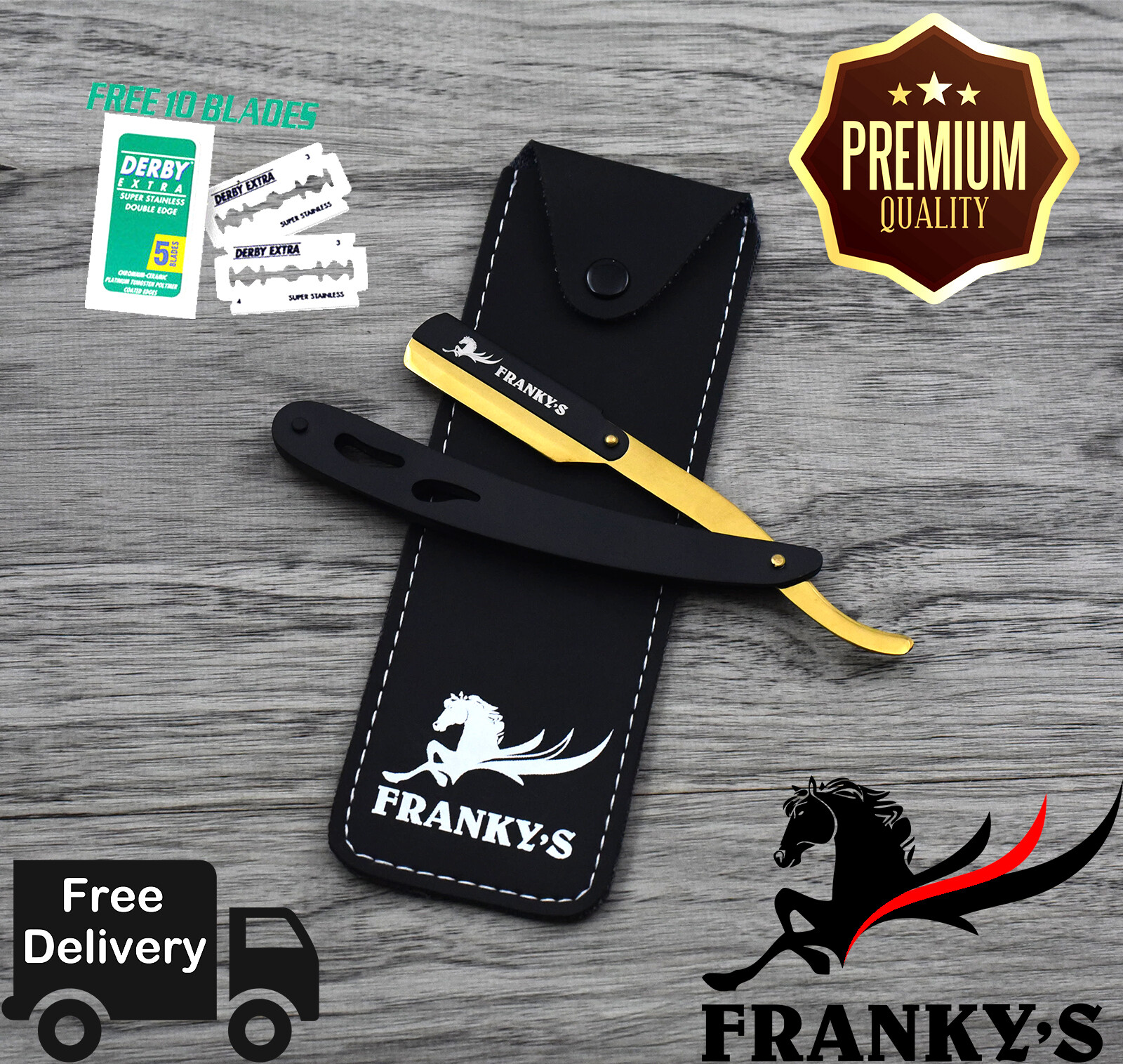 Barber Cut Throat Straight Razor Beard Shaving Knife Stainless STEEL ...