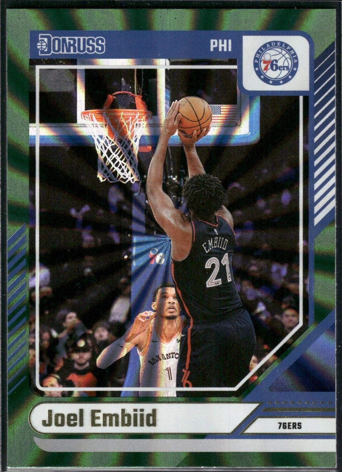 2024-25 Panini Donruss - Joel Embiid #28 Holo Green Laser for sale ...