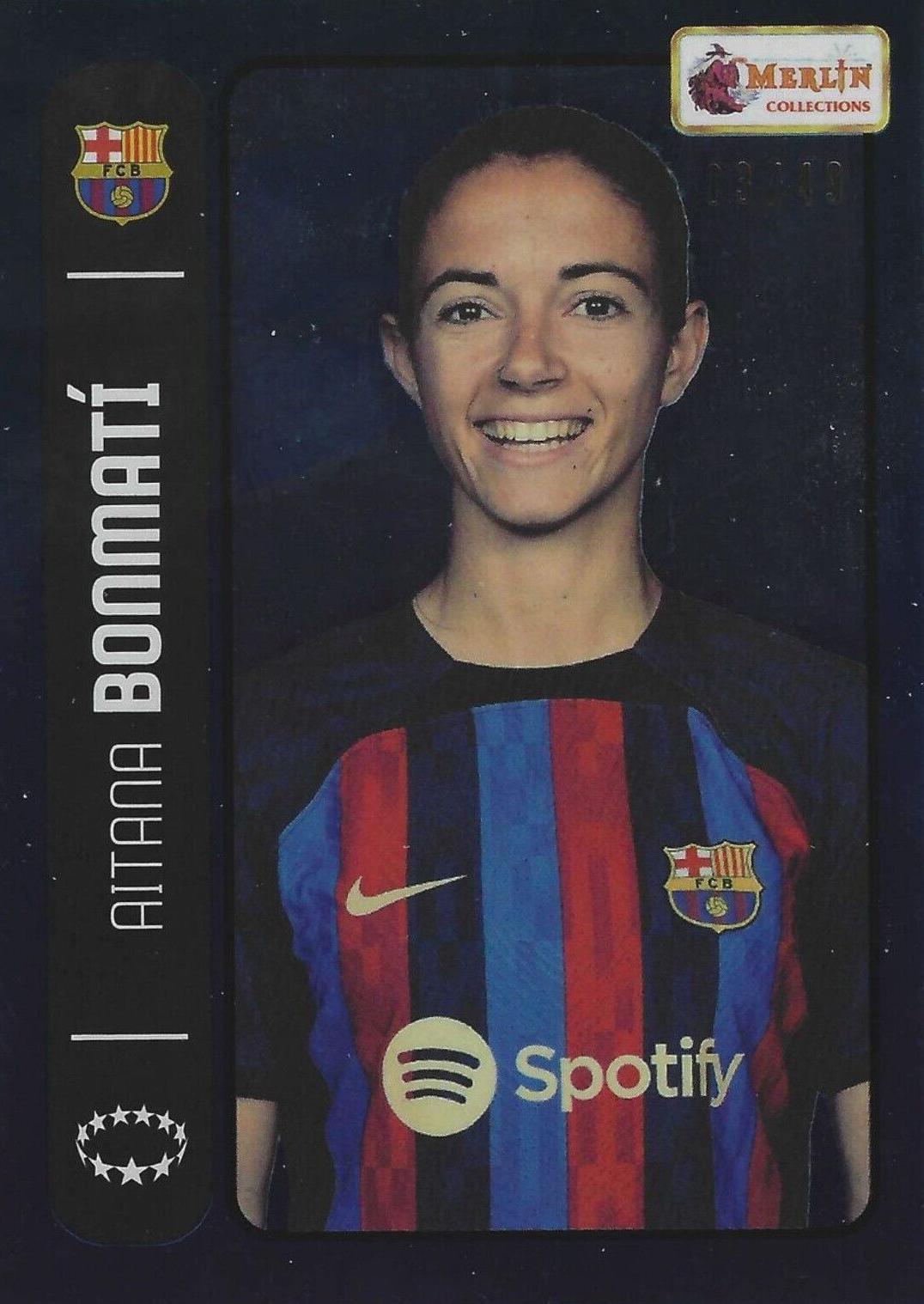 2022-23 Topps Merlin's Heritage 98 UCL - Aitana Bonmati #085 Blue /49 ...