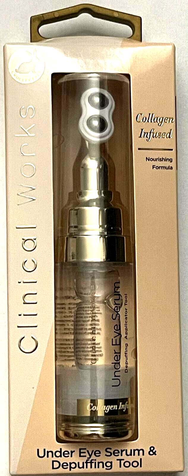 Clinical Works Under Eye Serum & Depuffing Tool Collagen Clinical Works Under Eye Serum & Depuffing Tool Collagen