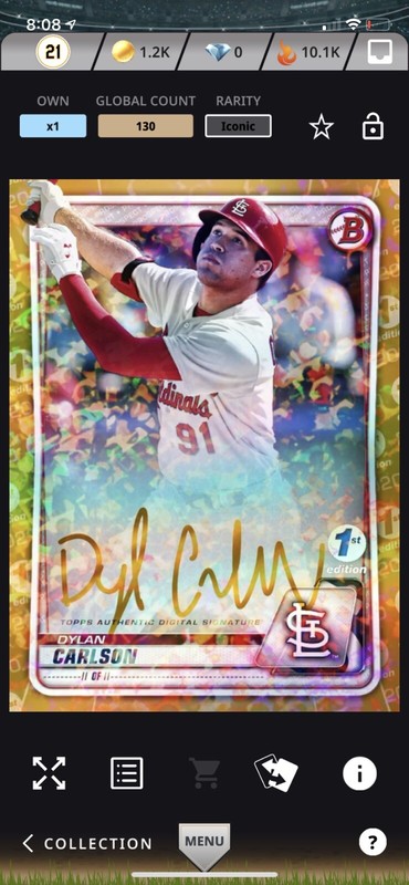 Dylan Carlson Baseball Card Database - Newest Products will be shown ...