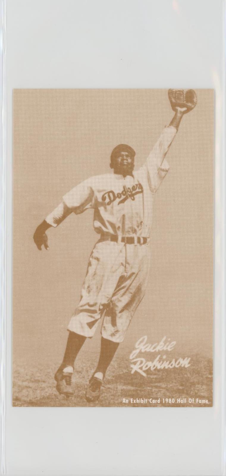 1980 An Exhibit Card Hall of Fame Reprints - Jackie Robinson Tan Stock ...