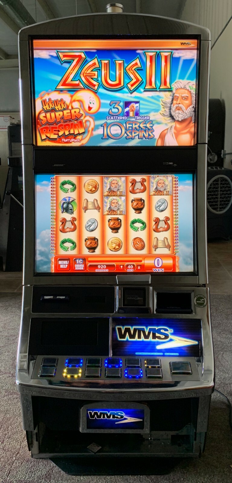 WMS BLUE BIRD 2 ZEUS II VIDEO SLOT MACHINE | eBay