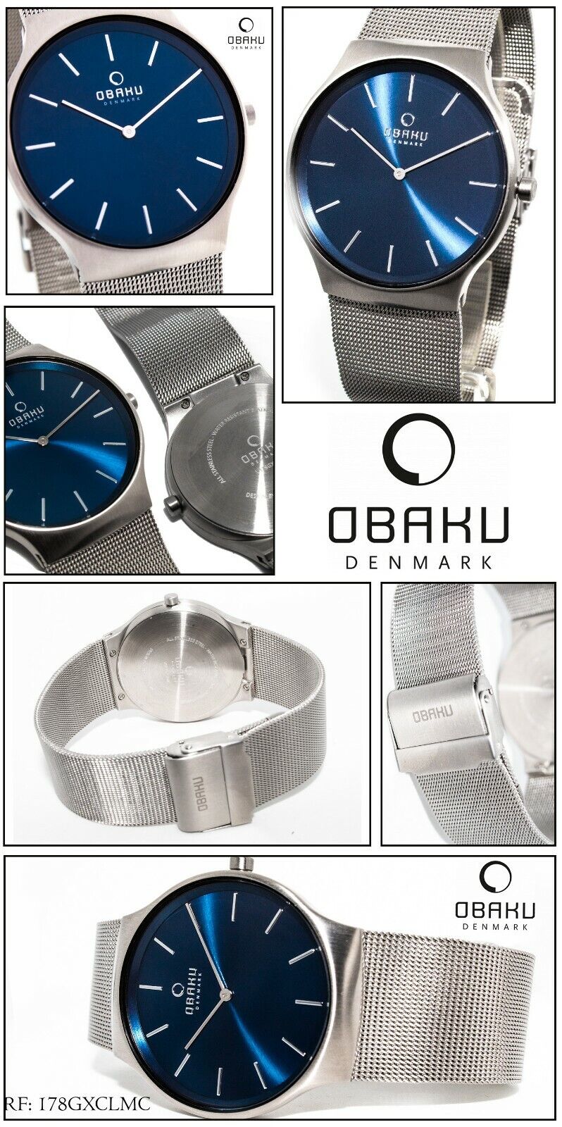 OBAKU Denmark Men's Watch V178GXCLMC Stainless Steel OBAKU Denmark Men's Watch V178GXCLMC Stainless Steel