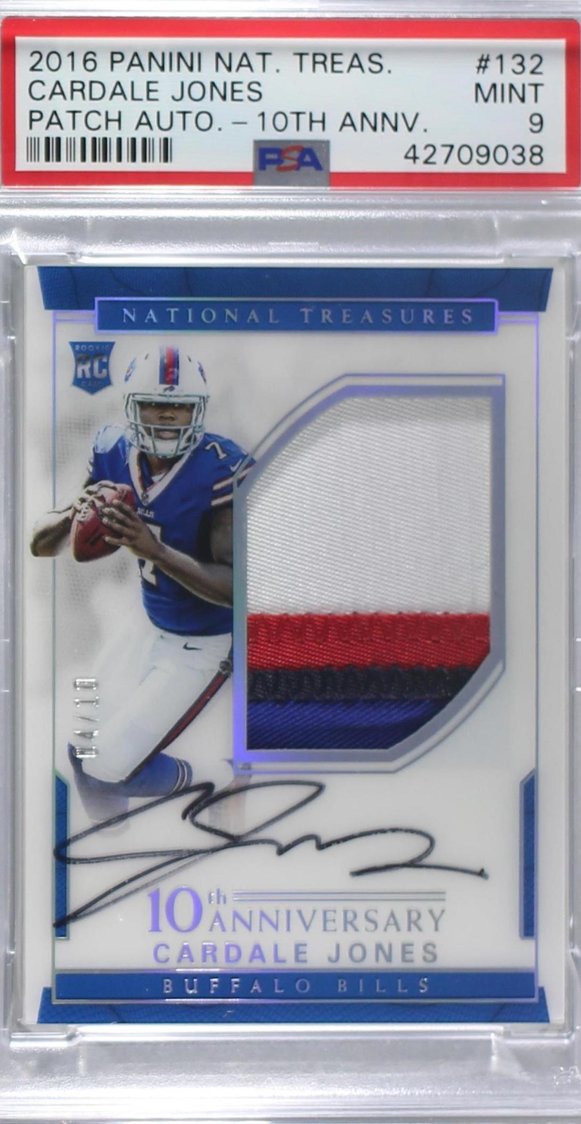 2016 Panini National Treasures - RPS Rookie Patch Autograph 10th ...