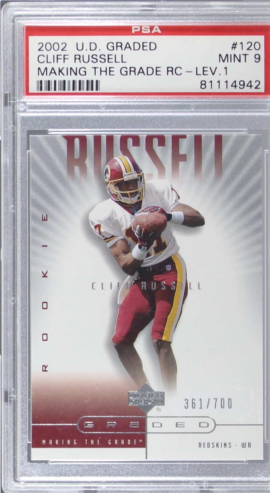 2002 Upper Deck Graded - Making the Grade #120 Cliff Russell /700 (RC ...