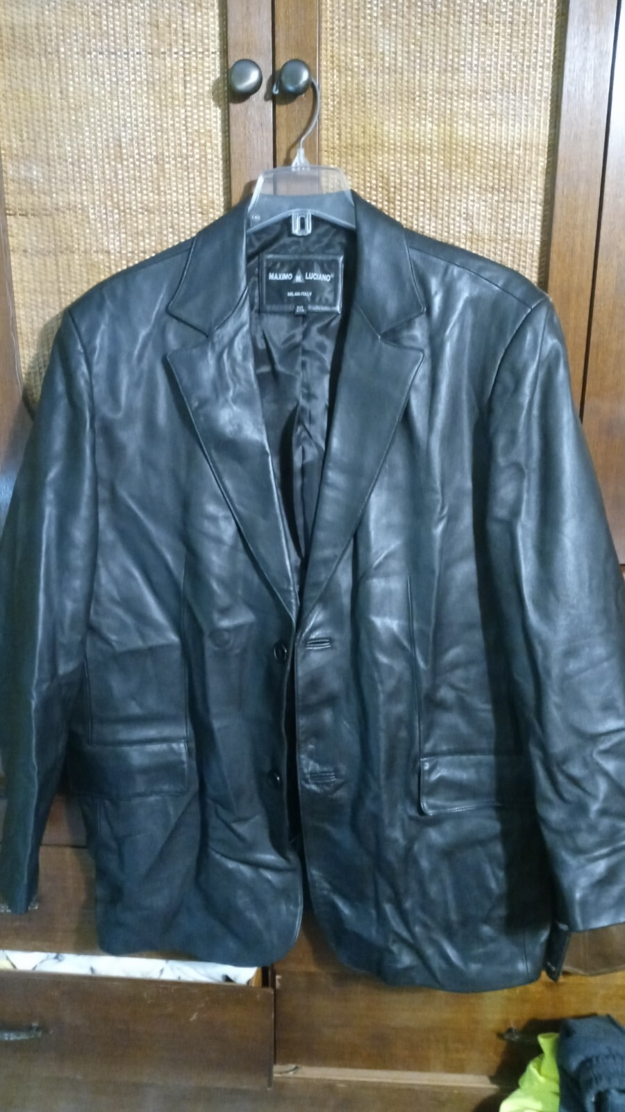Maximo Luciano, Leather 2xl, Black Italian Genuine Leather Maximo Luciano, Leather 2xl, Black Italian Genuine Leather
