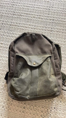 Filson Journeyman Backpack Waxed Tin Cloth Bridle Leather Filson Journeyman Backpack Waxed Tin Cloth Bridle Leather