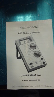 Multimeters - Micronta Digital Multimeter