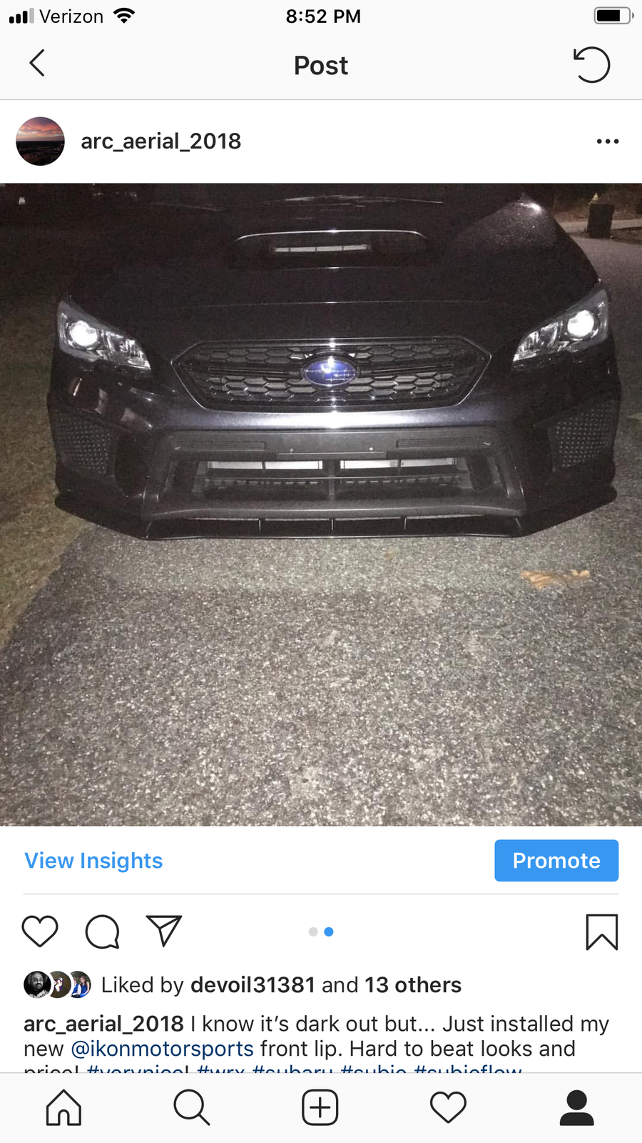 2018 2019 Subaru WRX STI Front Fog Light Bezels Left Right 57731VA400 ...