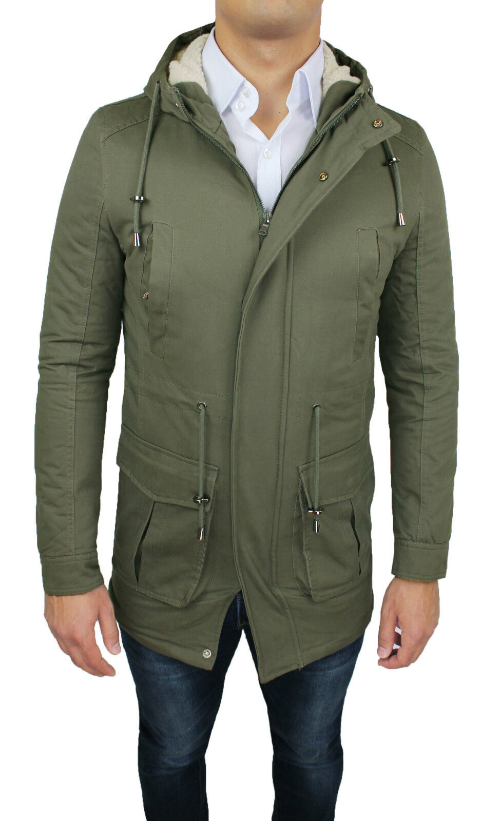 GIUBBOTTO PARKA DIAMOND UOMO VERDE MILITARE CASUAL CAPPOTTO GIACCA CON ... GIUBBOTTO PARKA DIAMOND UOMO VERDE MILITARE CASUAL CAPPOTTO GIACCA CON ...