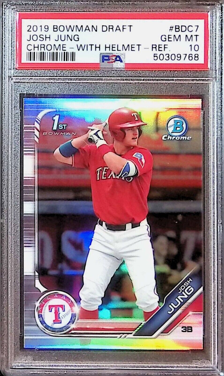 PSA 10 refractor JOSH JUNG 2019 Bowman Chrome 1st Texas PSA 10 refractor JOSH JUNG 2019 Bowman Chrome 1st Texas
