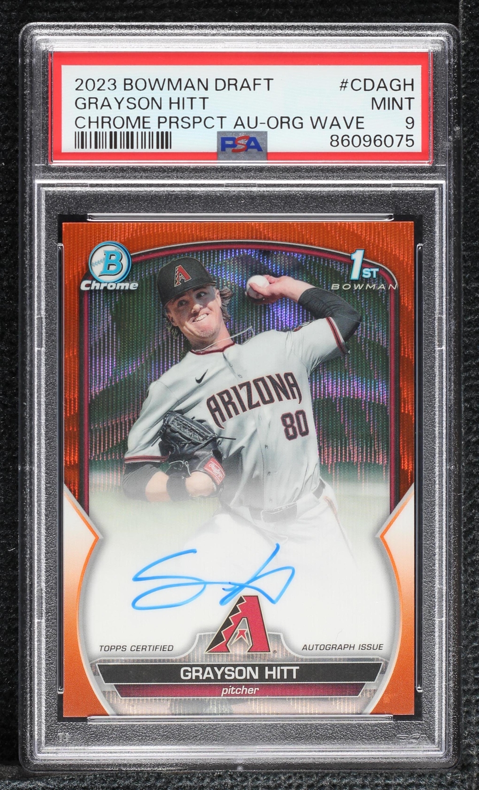 2023 Bowman Draft - Chrome Prospect Autographs Orange Wave Refractor # ...