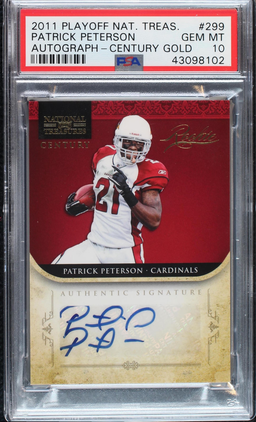 2011 Playoff National Treasures - Rookie Century Gold Signatures #299 ...