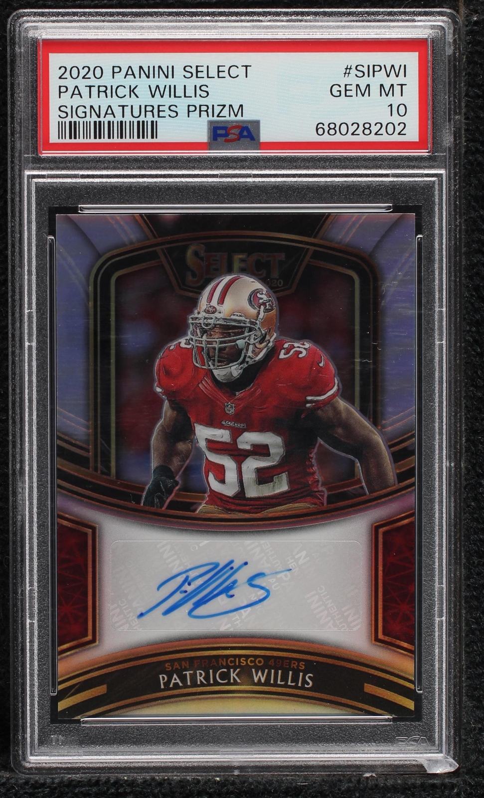 2020 Panini Select - Signatures #SI-PWI Patrick Willis /75 (AU) for ...