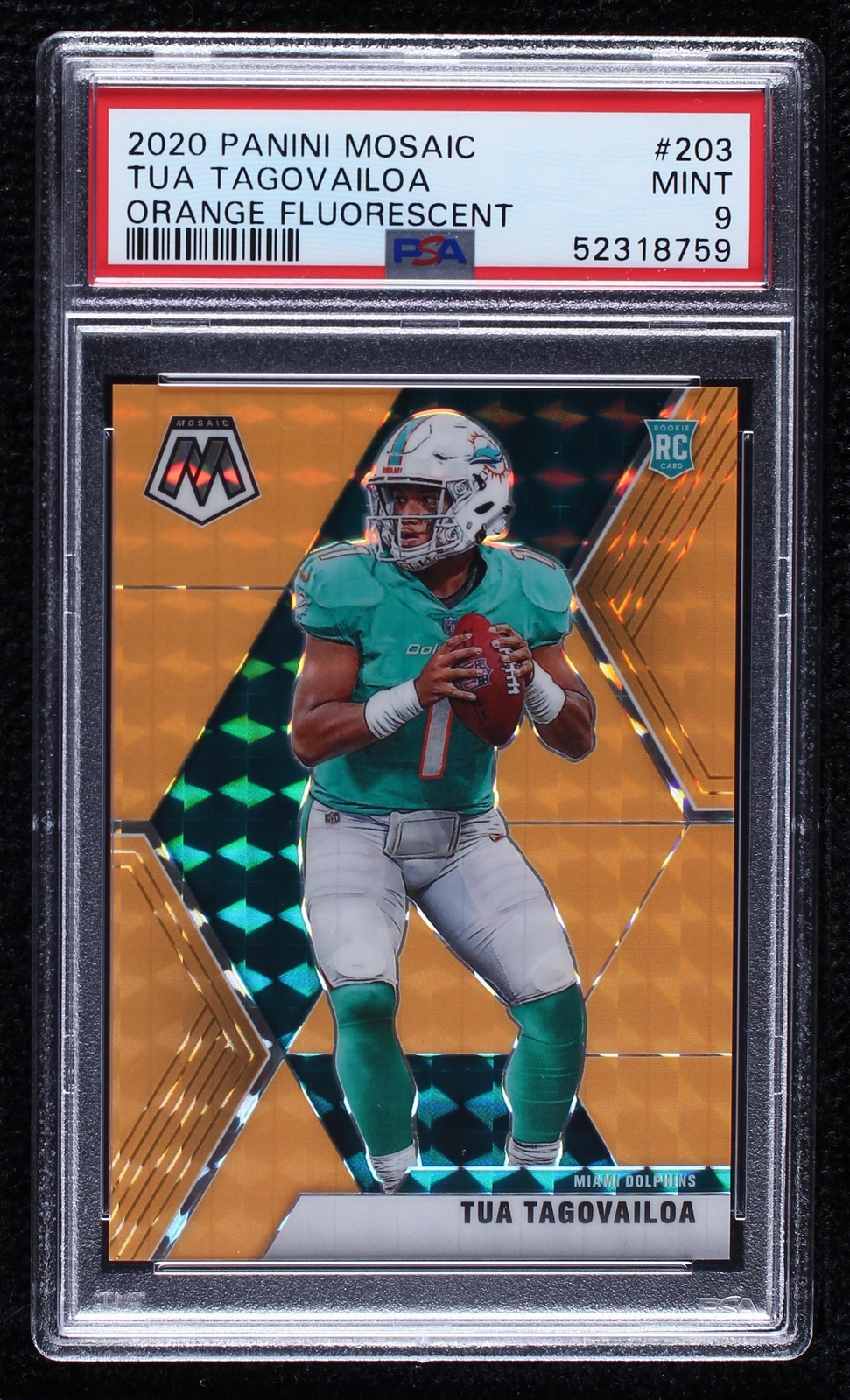 2020 Panini Mosaic - Rookies Mosaic Orange Fluorescent Prizm #203 Tua ...