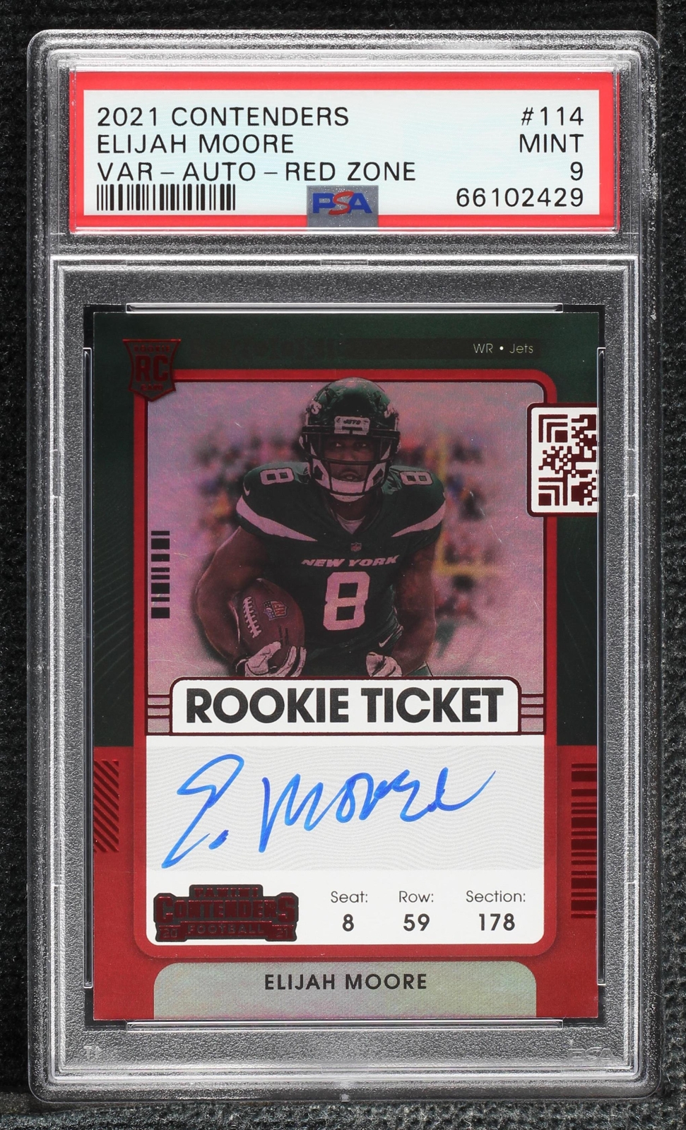 2021 Panini Contenders - Rookie Ticket RPS Variation Red Zone Ticket ...