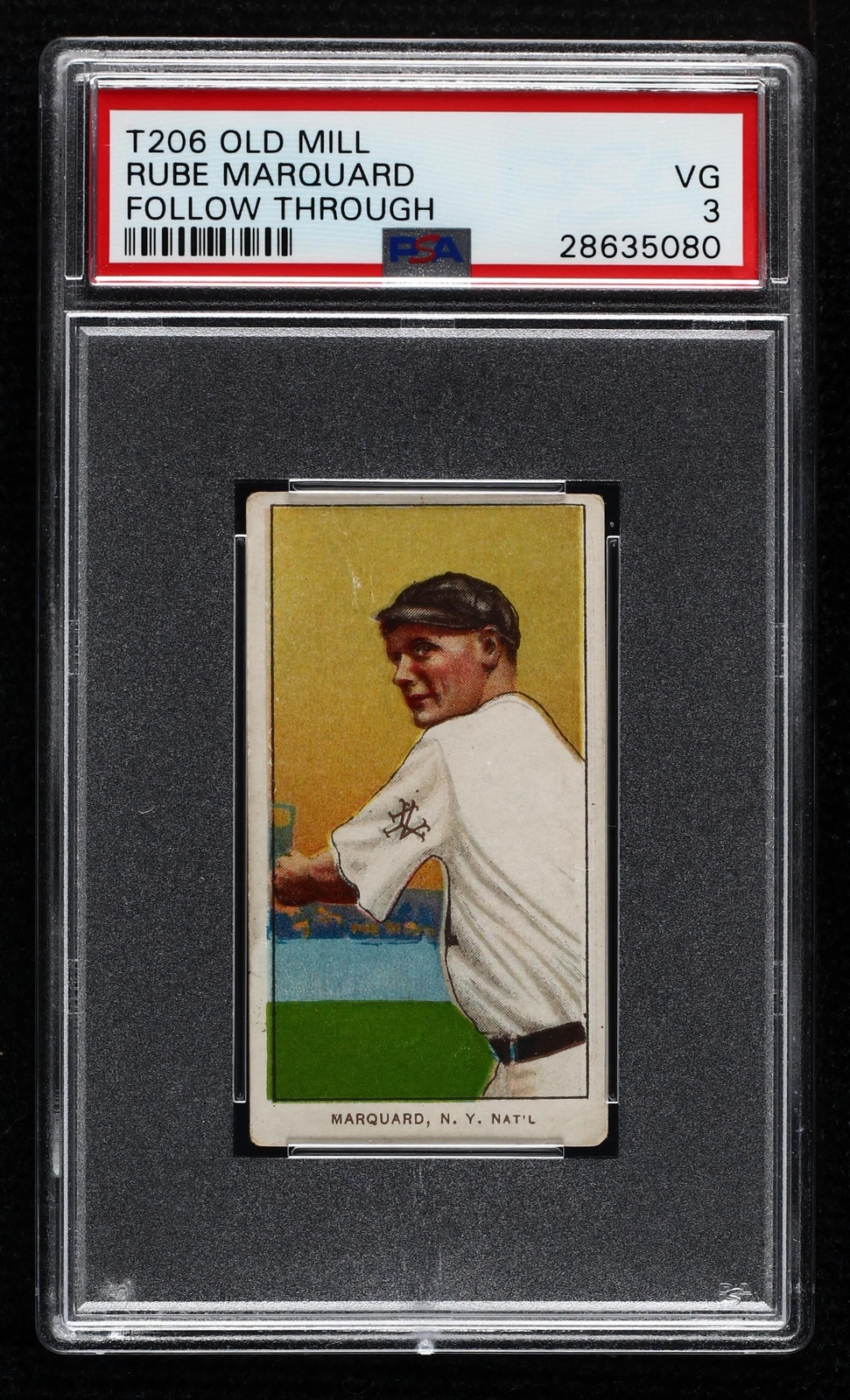 1909-11 T206 - Base Ball Subjects Back Follow Through Rube Marquard (RC ...