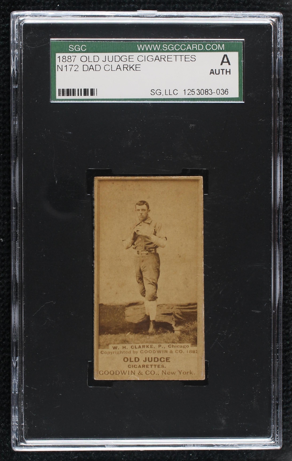 1887-90 Goodwin Old Judge - Tobacco N172 Dad Clarke (RC) for sale ...